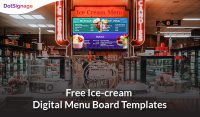 8 Free Ice-Cream Digital Menu Board Templates That could be Easily Put ...